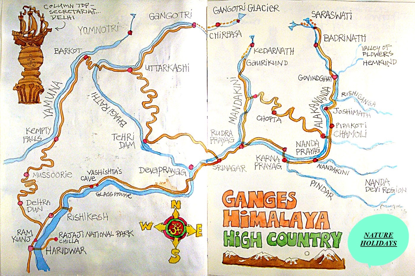 Chardham Route Map - Chardham Tour Packages